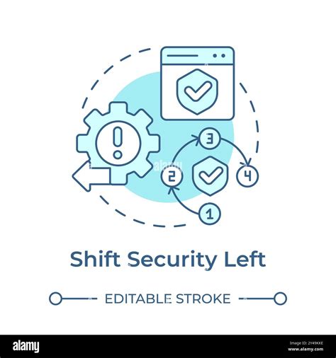 Shift Security Left Soft Blue Concept Icon Stock Vector Image And Art Alamy