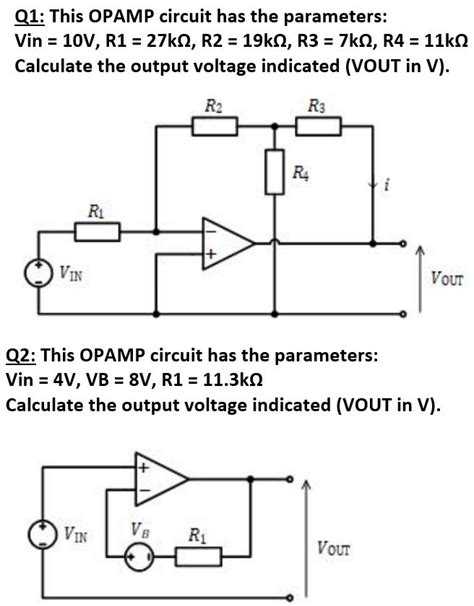 solved q1 this opamp circuit has the parameters vin