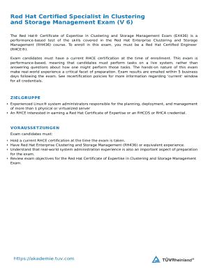 Fillable Online Red Hat Certificate Of Expertise In Clustering And Storage Fax Email Print