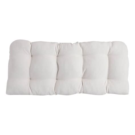 Tristan Heather White Premium Outdoor Wicker Settee Cushion At Home