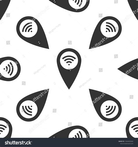 Pointer Map Wifi Internet Signal Connection Stock Illustration