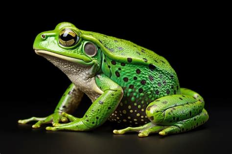 Premium Ai Image Beautiful Green Toad Closeup