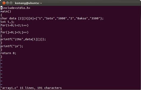 Array Pada Bahasa C ~ Komang Anoms Blog