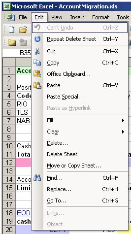 Excel Undo EggeWiki