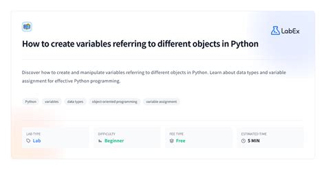 How To Create Variables Referring To Different Objects In Python Labex