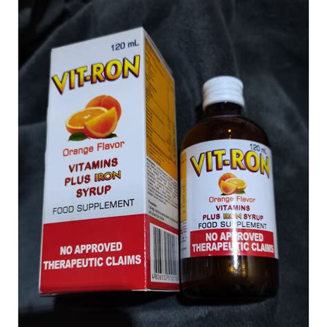 Authentic Vit Ron Syrup Vitamins Plus Iron Food Supplement Rsv Products Shopee Philippines
