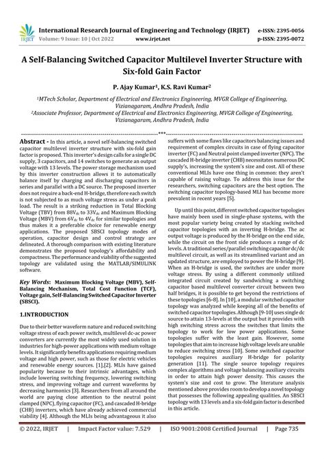 A Self Balancing Switched Capacitor Multilevel Inverter Structure With