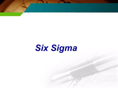 Six Sigma And Its Implementation PPT