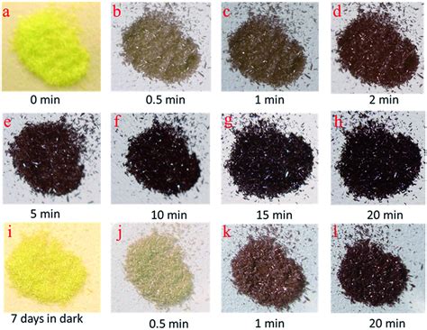 Ah Photogenerated Colour Change Of 1 After Different UV Irradiation Download Scientific