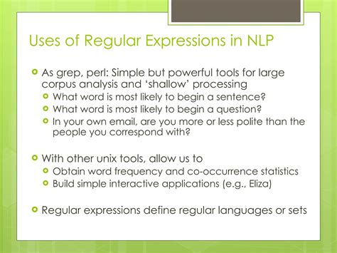Regular Expressions In Nlp And Regular Expression With Example Pptx