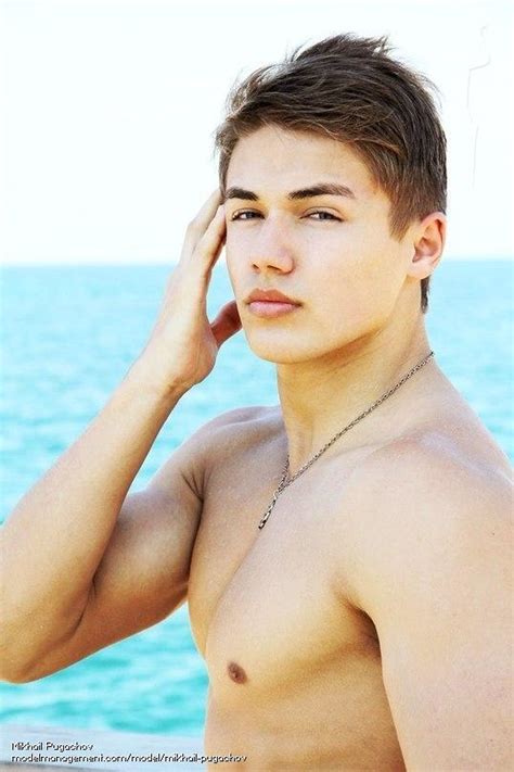 Russian Muscle Guy And Handsome Male Fashion Model Mikhail Pugachev
