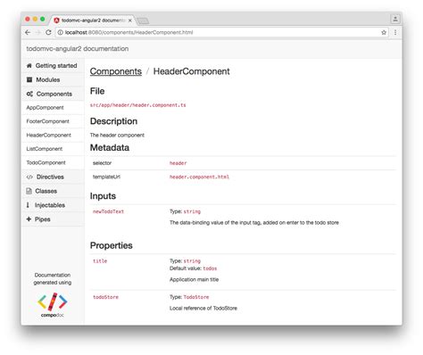 Compodoc — Documentation Tool For Angular Applications By Vincent