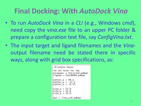 Ppt Molecular Ligand Target Docking Using Autodock 4 And Vina