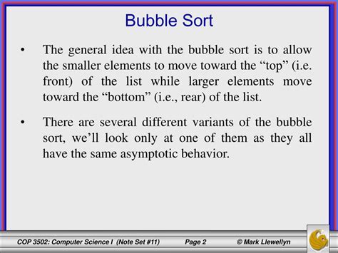 Ppt Cop 3502 Computer Science I Spring 2004 Note Set 11