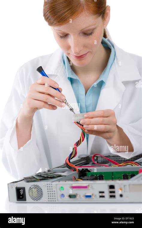 Female Support Computer Engineer IT Woman Stock Photo Alamy