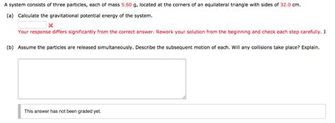 solved a system consists of three particles each of mass