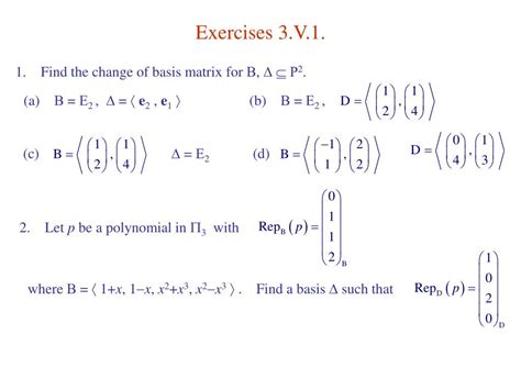 PPT 3 V Change Of Basis PowerPoint Presentation Free Download ID 3354630