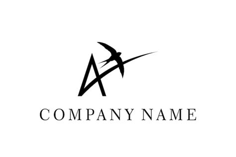 Premium Vector Initial Letter A Aviation Aircraft Airplane Albatross