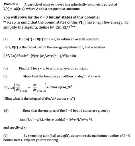 solved a particle of mass m moves in a spherically symmetric