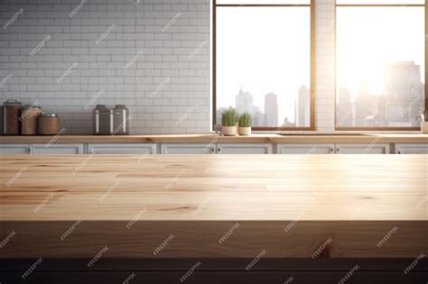 Premium Photo Captivating 3d Rendering Of Blurred Kitchen Counter