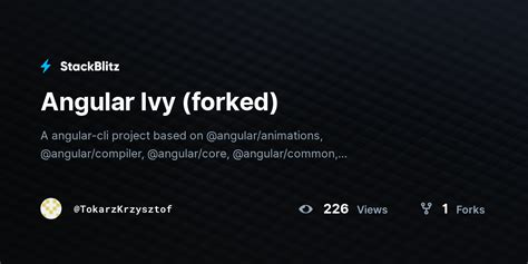 angular ivy forked stackblitz