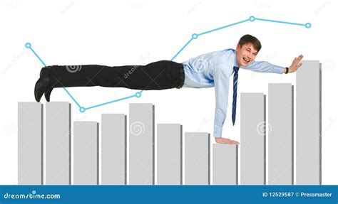 Man On Graph Stock Image Image Of Happy Chart Diagram