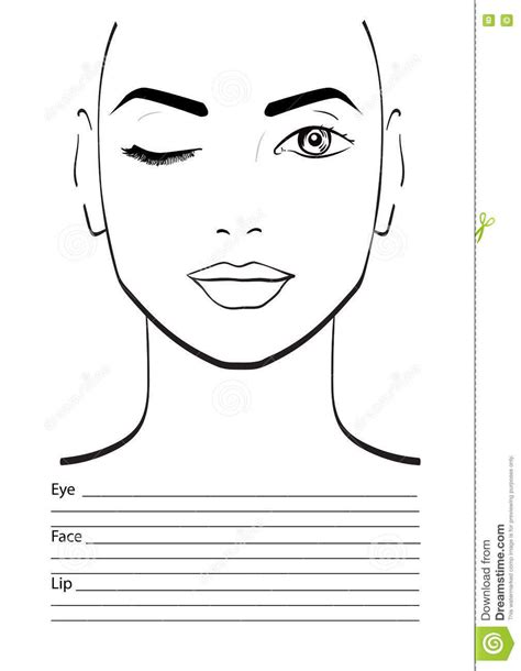 Printable Makeup Artist Face Chart Printable Word Searches