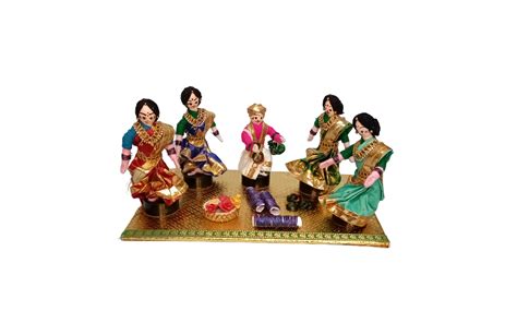 Handmade Woolen Dolls Valaikappu Ceremony Navarathri Doll 60234