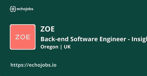 Zoe Is Hiring Back End Software Engineer Insights And Advice Remote