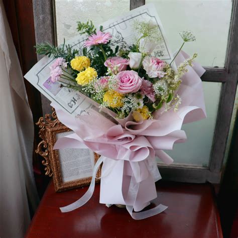 라푼젤 핑크 꽃다발 🧡 생일선물 기념일선물 졸업식 아이디어스