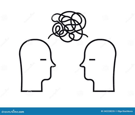 Poor Communication Two Person Stock Vector Illustration Of Disorder