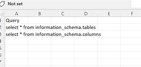 Loop Through List Of Queries In Excel File And Run It Against On Prem