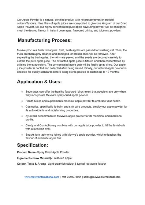 Apple Spray Dry Powder At Rs 425kg Spray Dried Apple Powder In Coimbatore Id 2855040962591