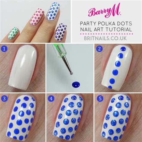 Party Polka Dots Tutorial For Barry M Brit Nails