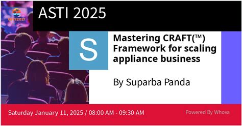 I Will Give A Talk At Asti 2025 On Mastering Craft™ Framework For