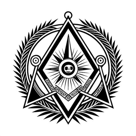 Freemason Square And Compasses Svg Premium Ai Generated Vector
