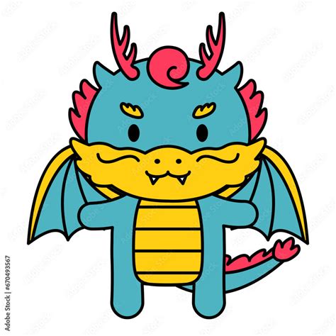 용 캐릭터 일러스트 Stock Vector Adobe Stock