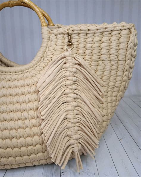 Сумка-корзина из трикотажной пряжи – заказать на Ярмарке Мастеров ...