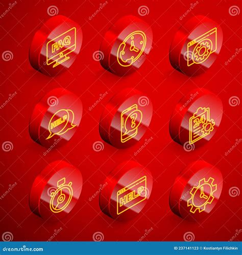 Set Line Computer Monitor And Faq Telephone 24 Hours Support Browser Setting Speech Bubble