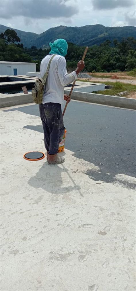 Polyurethane Bituminous Coating Waterproofing System Penang Malaysia Simpang Ampat Pintas