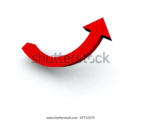 Red Curved Arrow Pointing Shadow Stock Illustration Shutterstock
