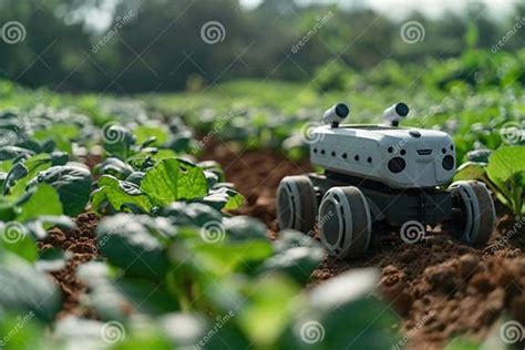 Autonomous Weeding Robot Smart Technology For Efficien Stock Illustration Illustration Of