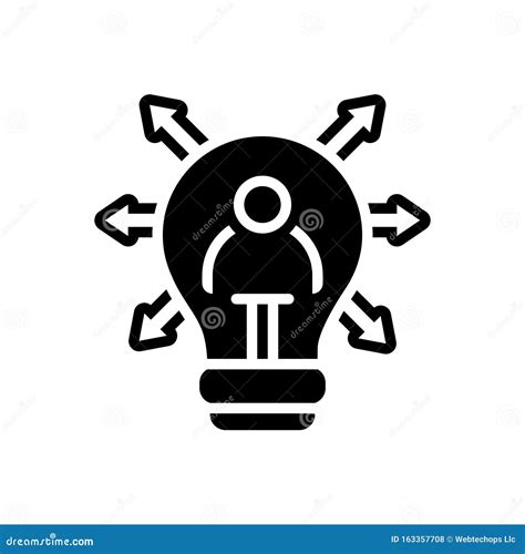 Black Solid Icon For Personal Solution Explanation And Clarification Stock Vector