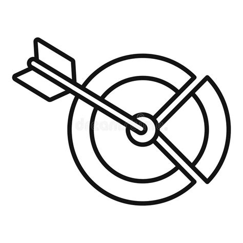 Target Market Icon Outline Vector Customer Chart Stock Vector Illustration Of Thin