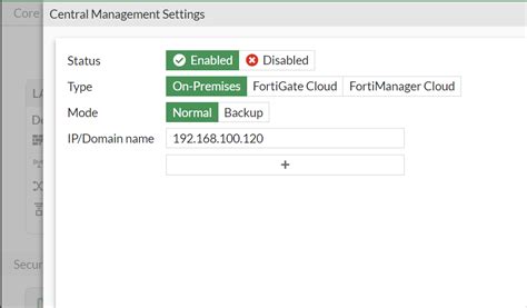 Configuring Central Management On Fortigate Fortimanager 740