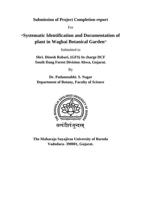 Pdf Systematic Identification And Documentation Of Plant In · 1