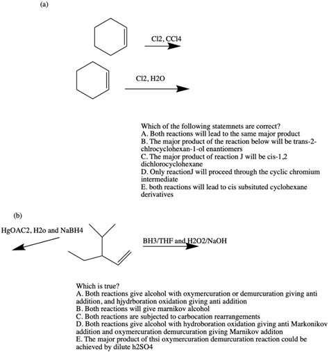 Solved A C12 CC14 C12 H2O Which Of The Following Chegg Com