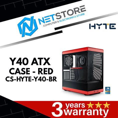 Hyte Y40 Atx Case Red Cs Hyte Y40 Br Shopee Malaysia