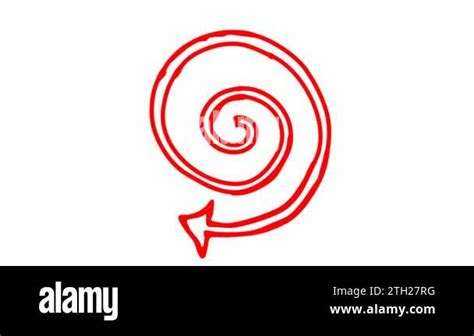 animated icon of spiral arrow spins red symbol rotates looped video