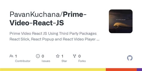 GitHub PavanKuchana Prime Video React JS Prime Video React JS Using Third Party Packages